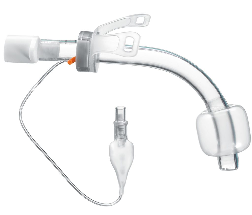 Tubo de traqueostomía extra largo con placa ajustable y balón de baja ...